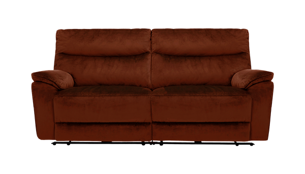 Micah 3 Seater Power Recliner Velvet Sofa With Powered Headrests | Fabb ...