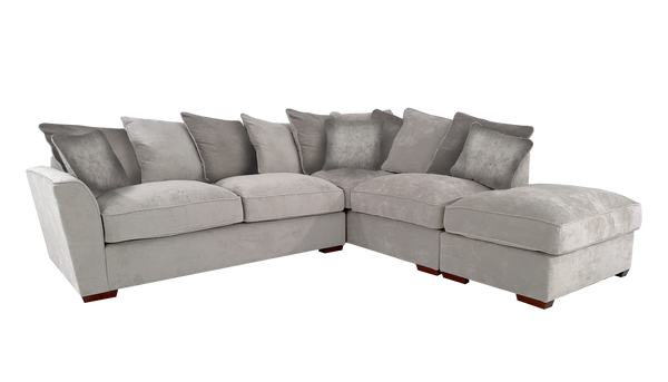 Foster Left Hand Facing Scatter Back Chaise Corner Sofa | Fabb Furniture