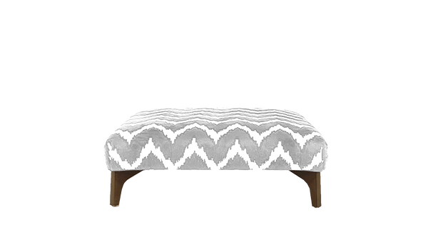 Dillon Large Pattern Square Footstool | Fabb Furniture